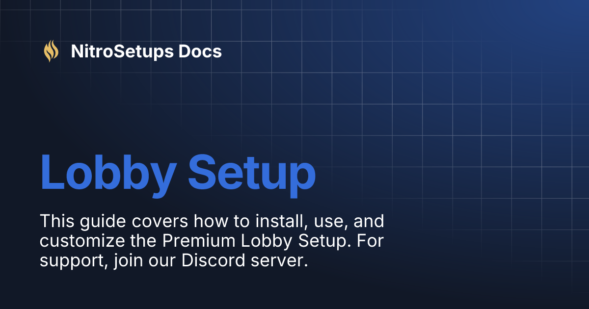 Lobby Setup | NitroSetups Docs